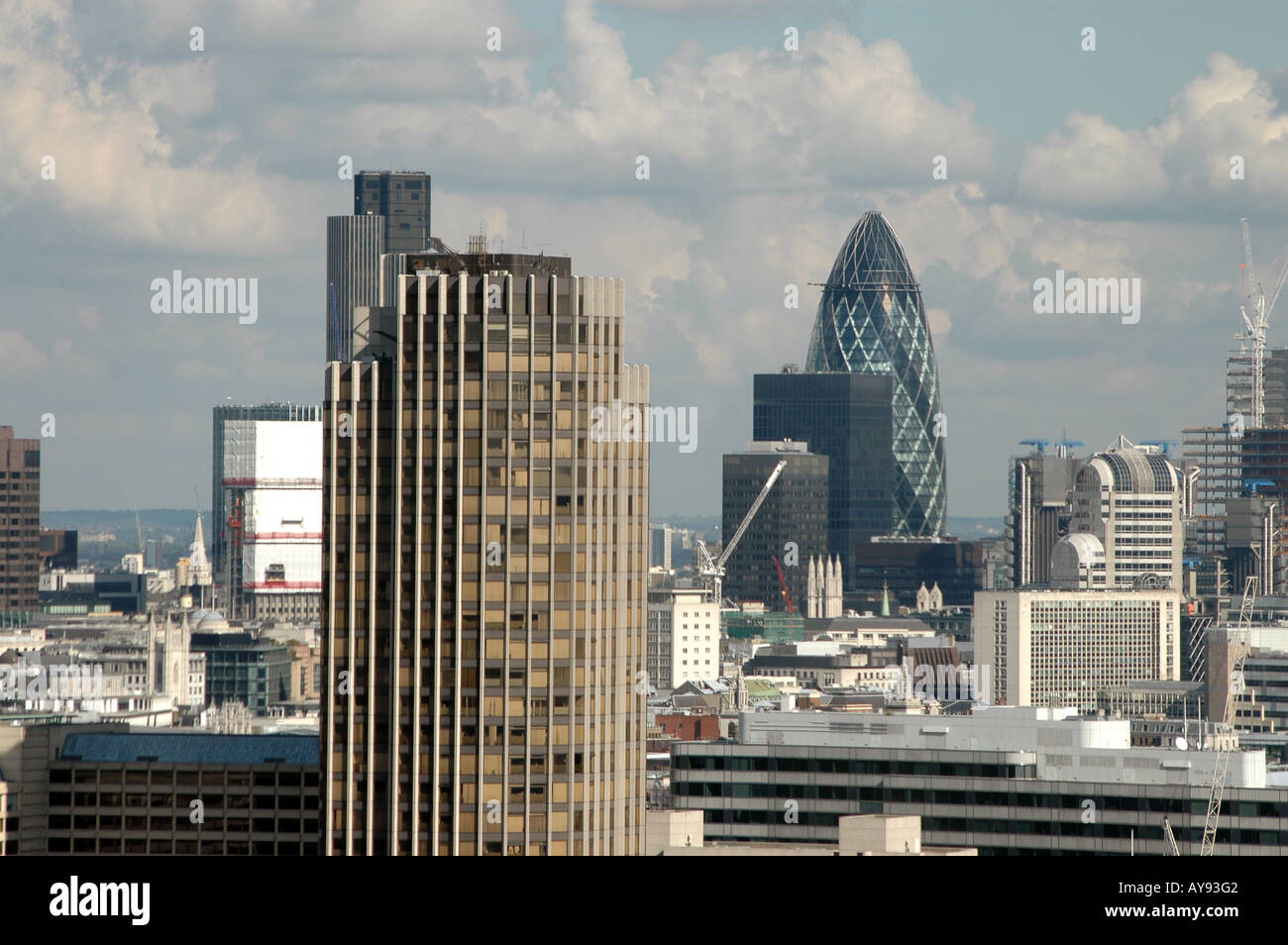 Panorama of London seen from London Eye observation wheel with Kings ...