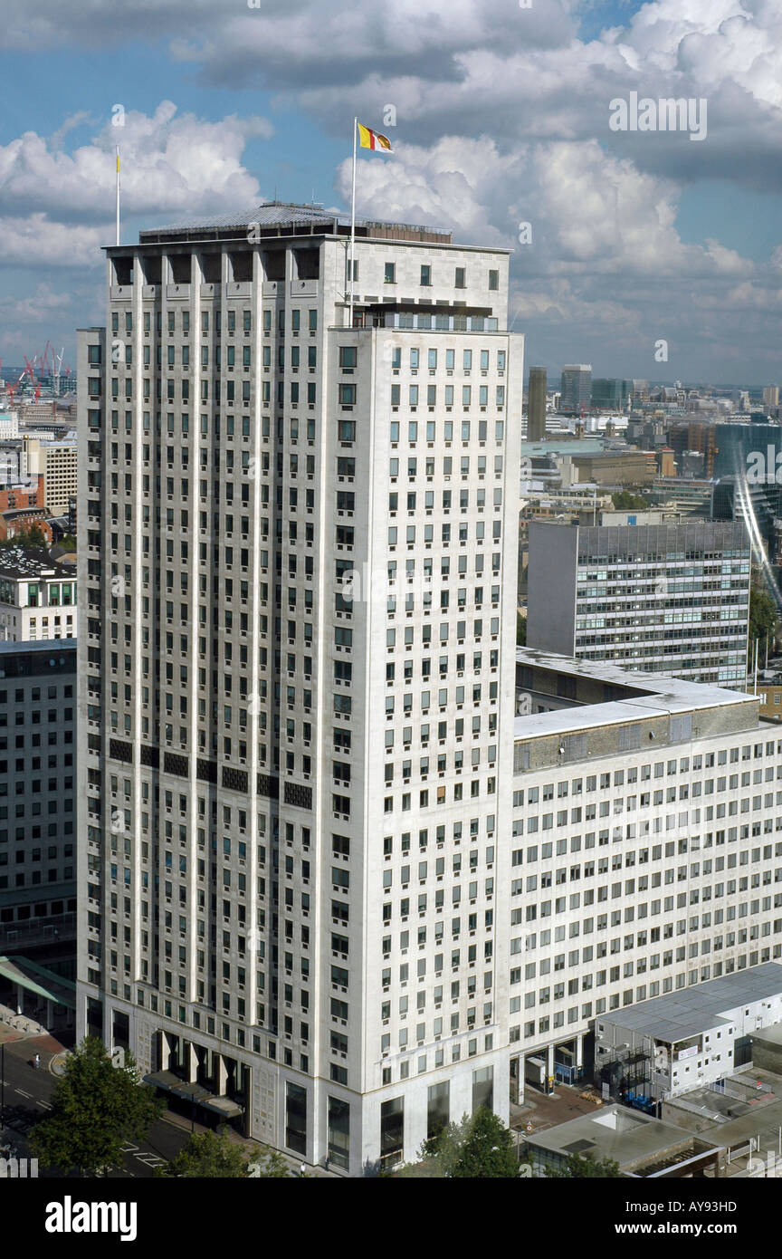 Shell Centre building and it Chicheley Wing seen from London Eye Stock ...