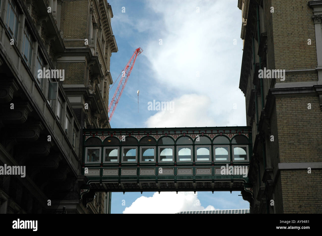 Passage between two building on Villiers Street, Westminster district ...
