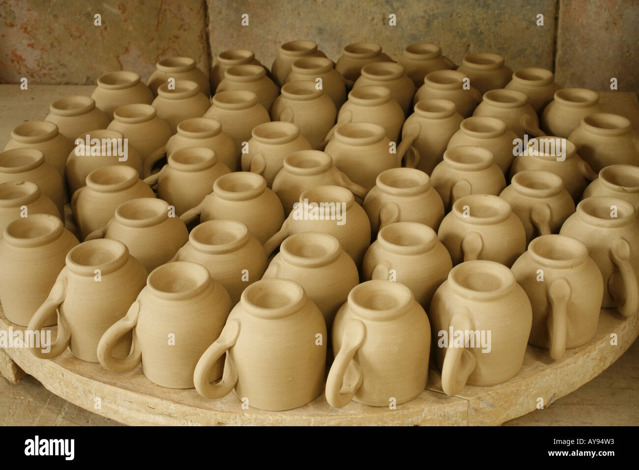 Small coffee cups made from clay using traditional methods in Cerâmica ...