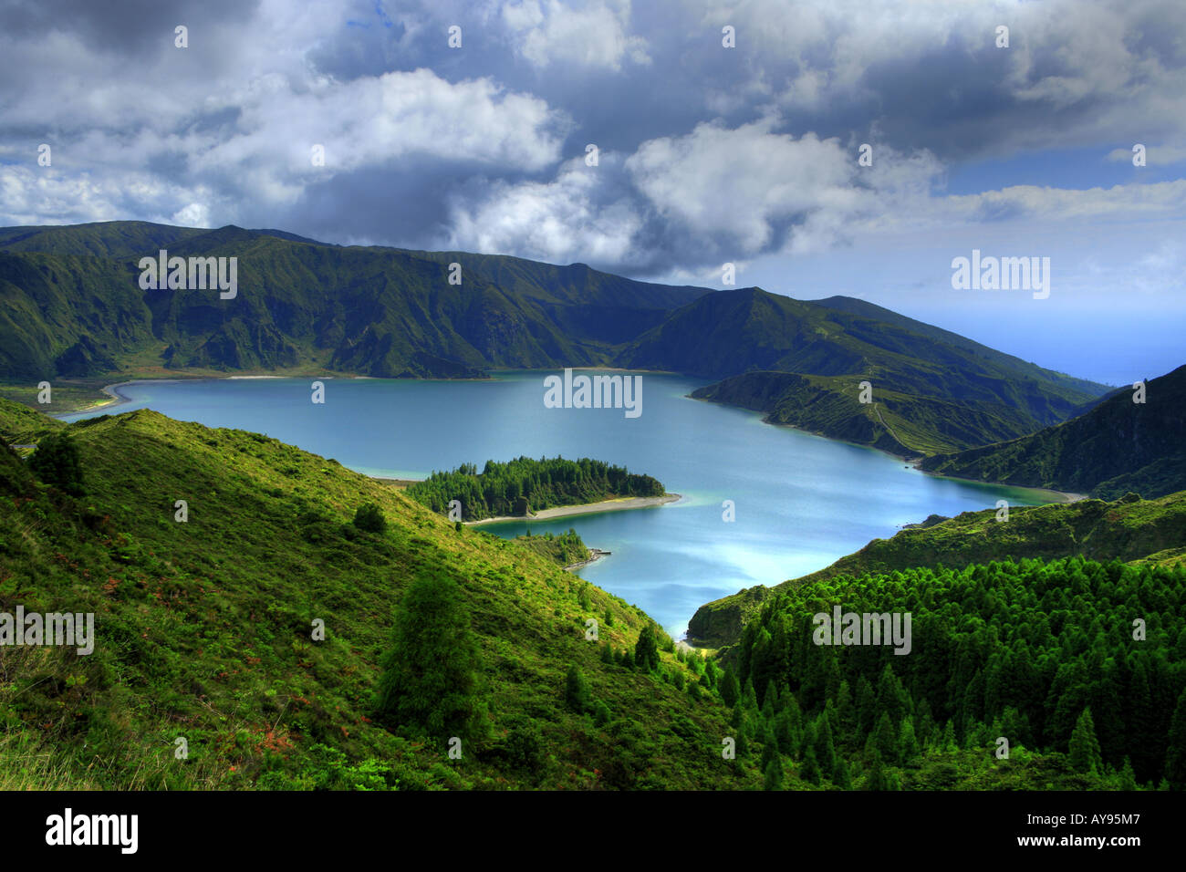 Fire Lake, Fogo crater. Sao Miguel island, Azores Stock Photo - Alamy