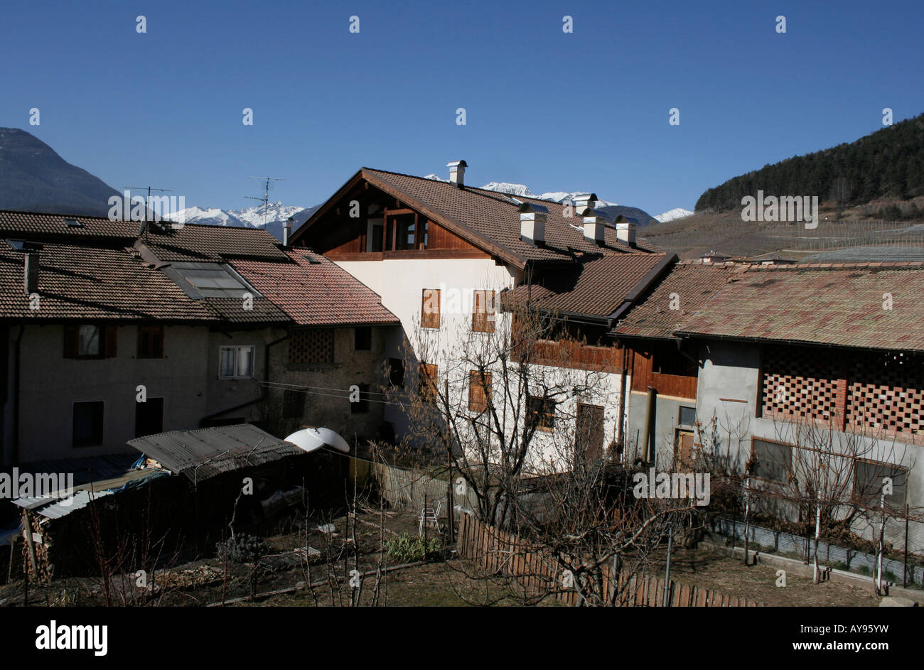 Roof Tops of Revo Italy Stock Photo - Alamy