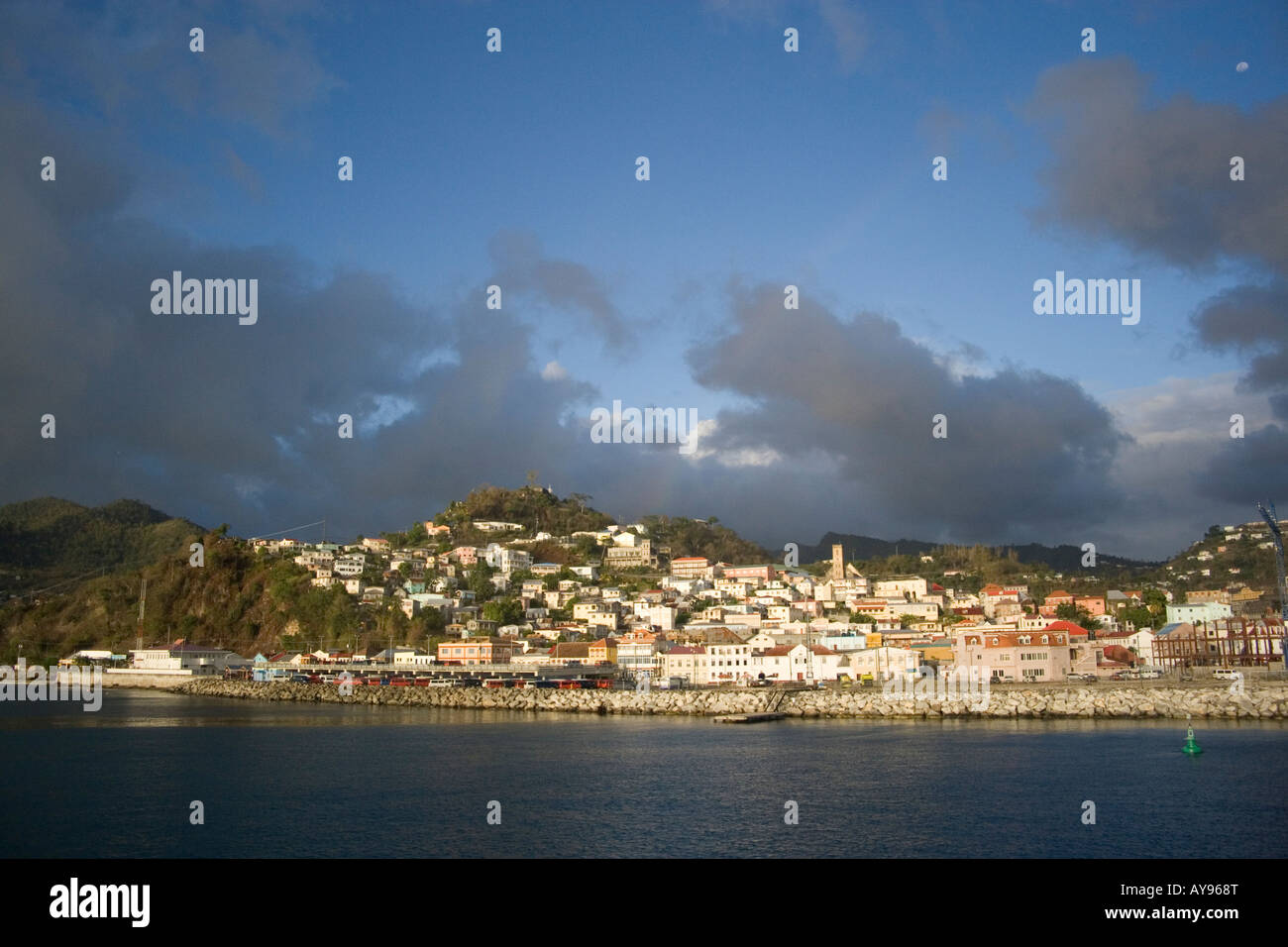 Grenada caribbean island coast water ocean sea Caribbean sea rainbow ...