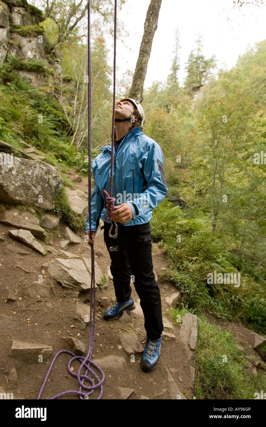 ABSEILING IN AVIEMORE SCOTLAND Stock Photo - Alamy