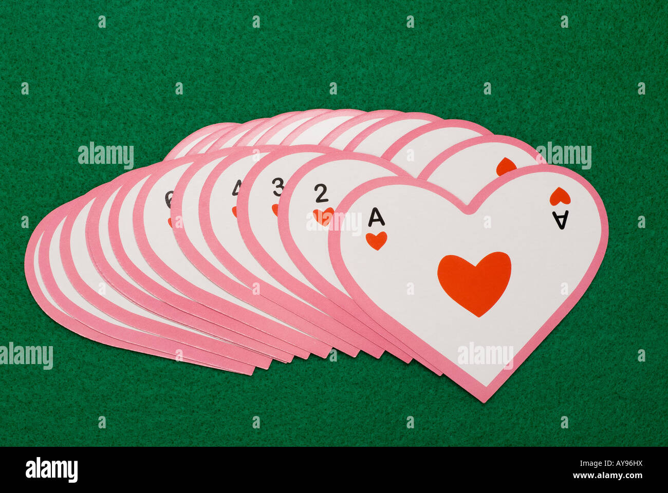 A Valentines Day gamble on love rolls a lucky heart Stock Photo - Alamy