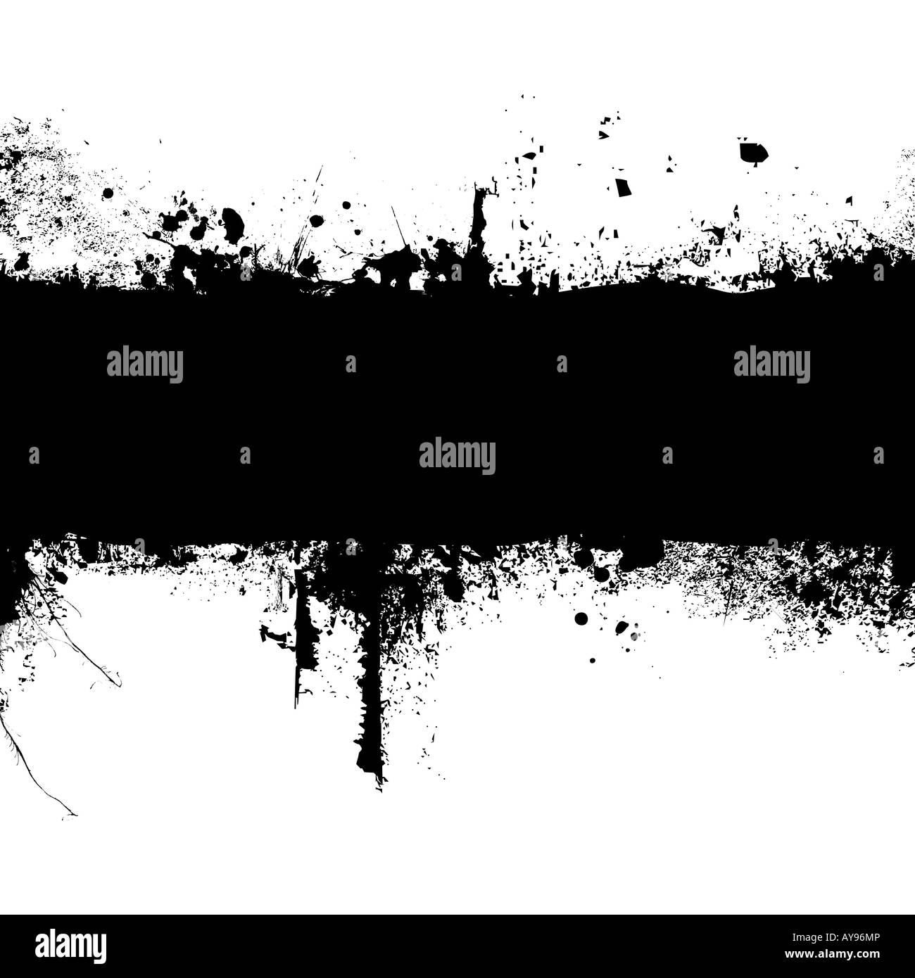 Grunge black ink banner room hi-res stock photography and images - Alamy