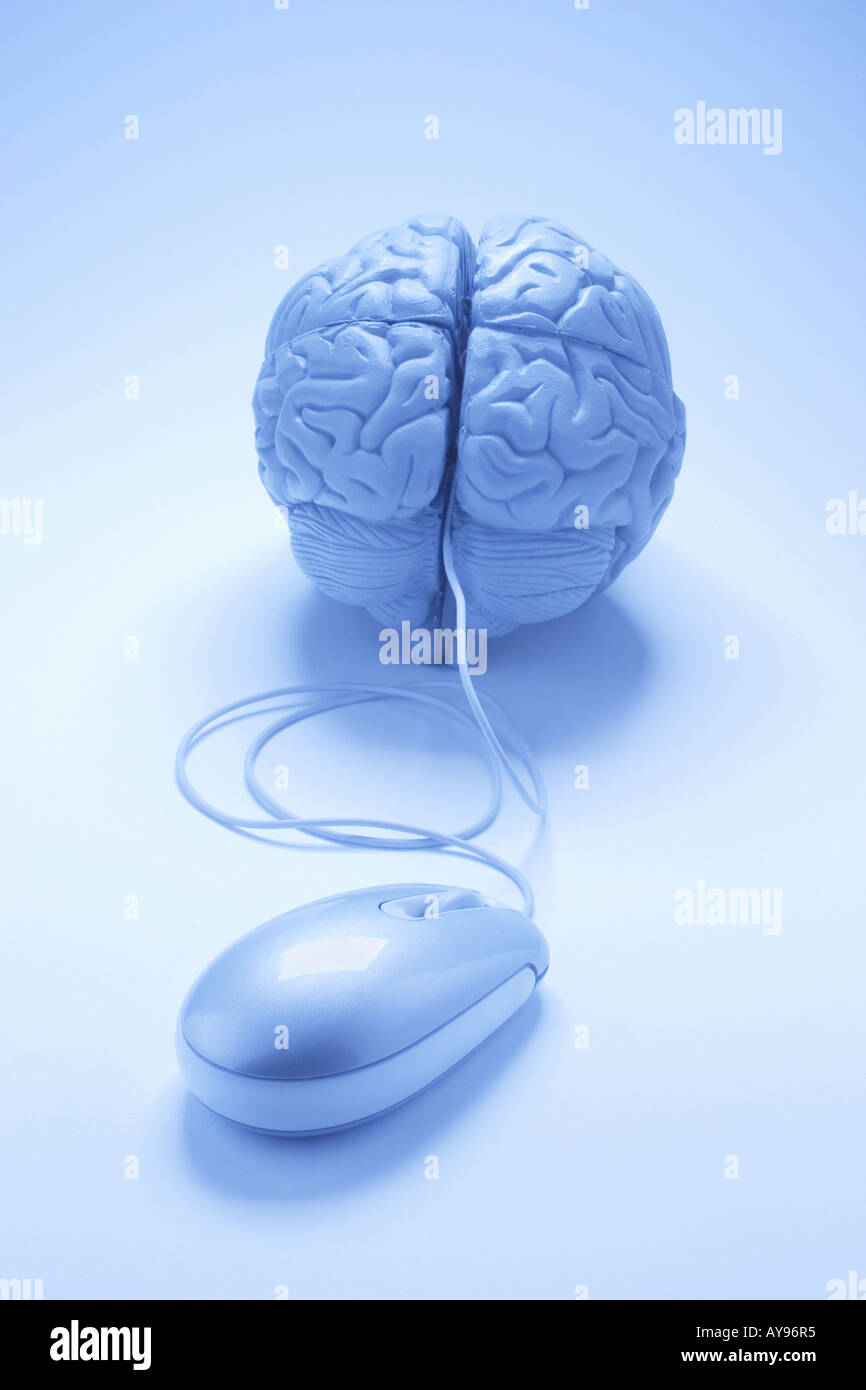 Human Brain with Computer Mouse Stock Photo - Alamy