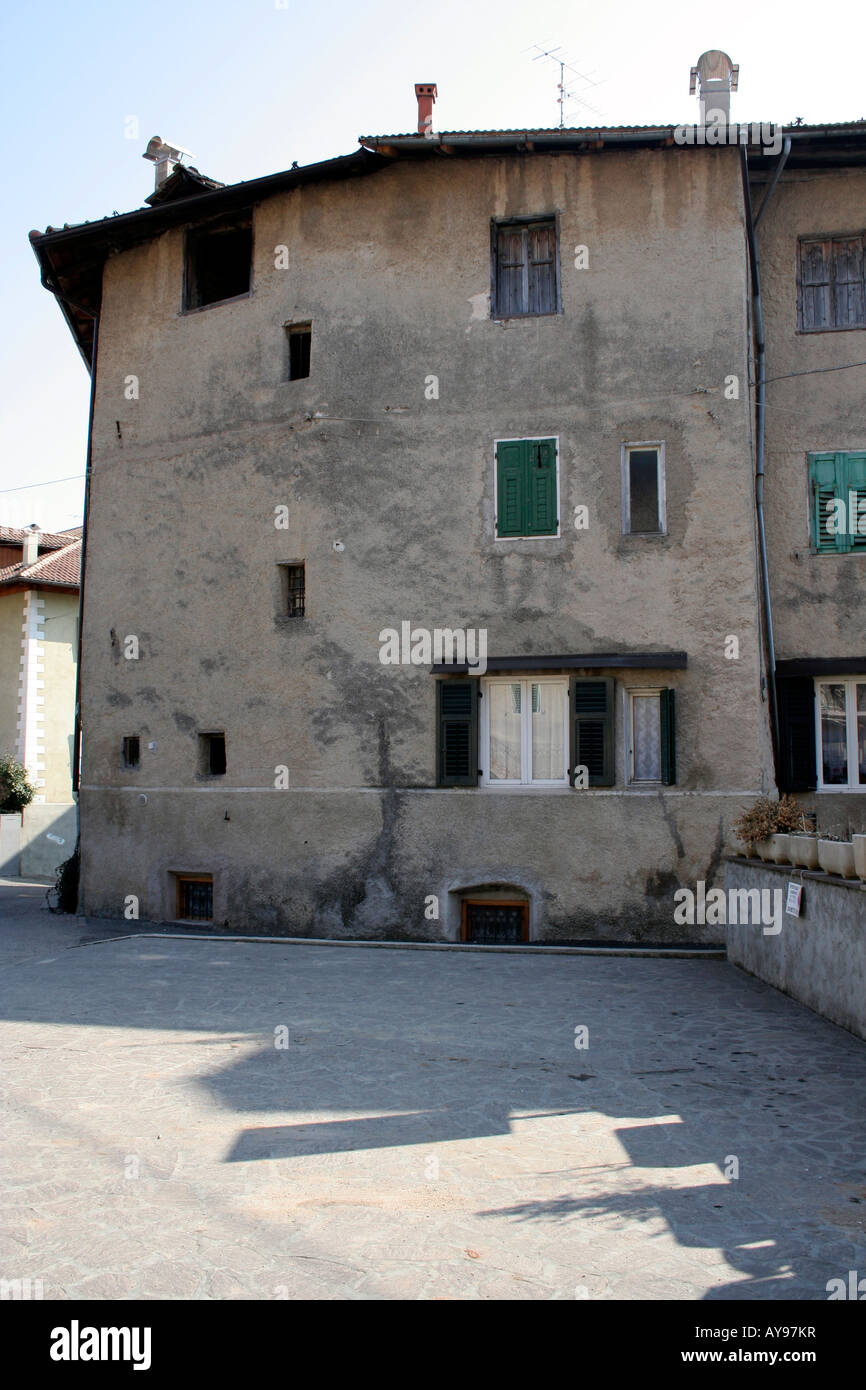 Traditional Buildings, Revo Italy, Trentino Alto Adige Stock Photo - Alamy