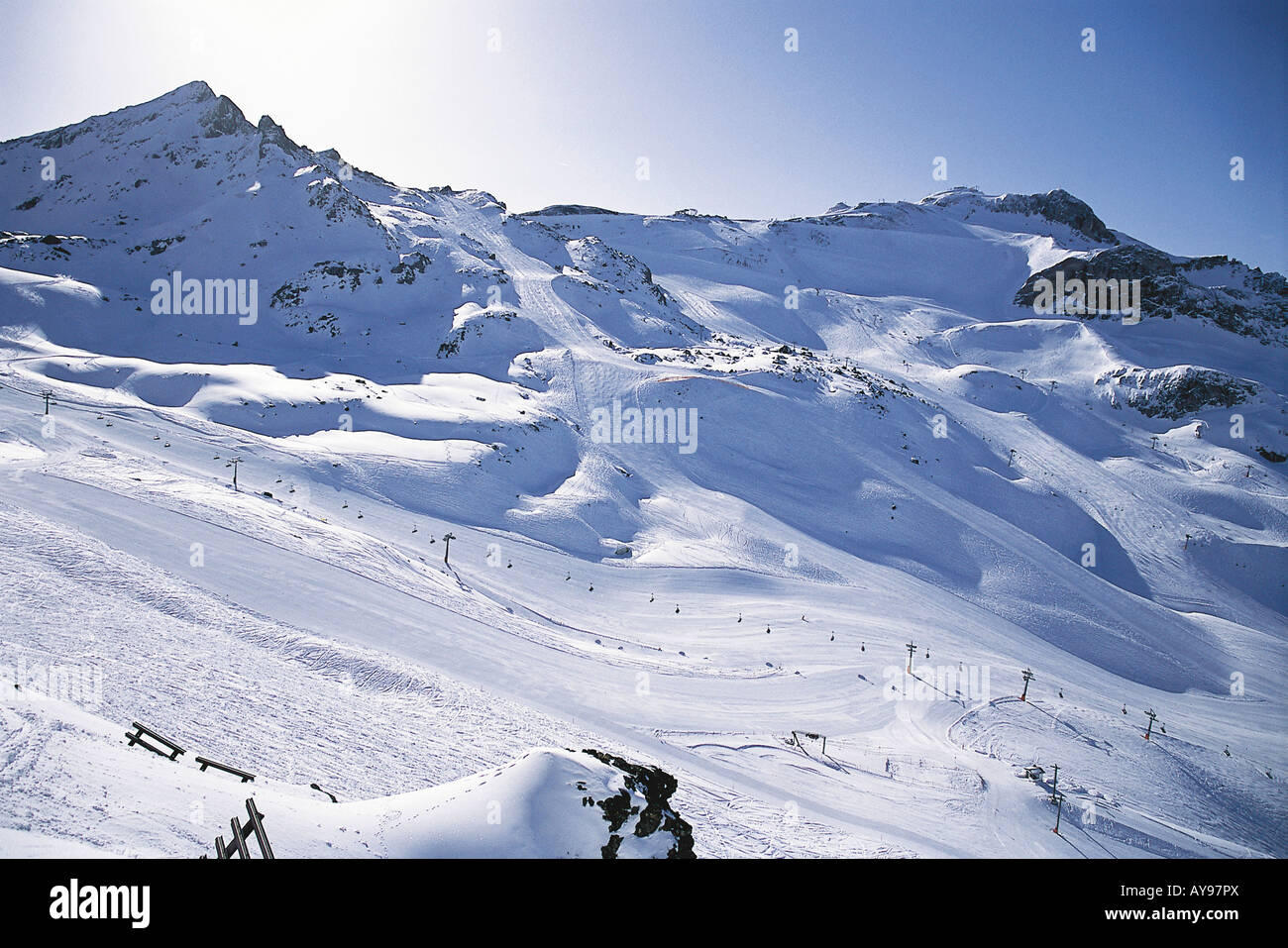VIEW OF THE ISCHGL SLOPES Stock Photo - Alamy