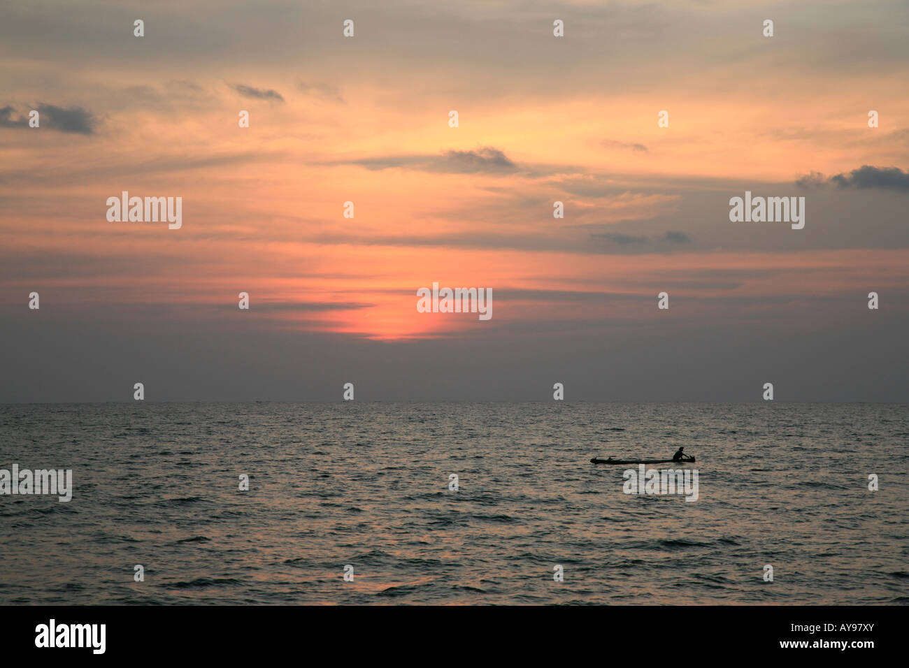 sunset at kerala beach Stock Photo - Alamy