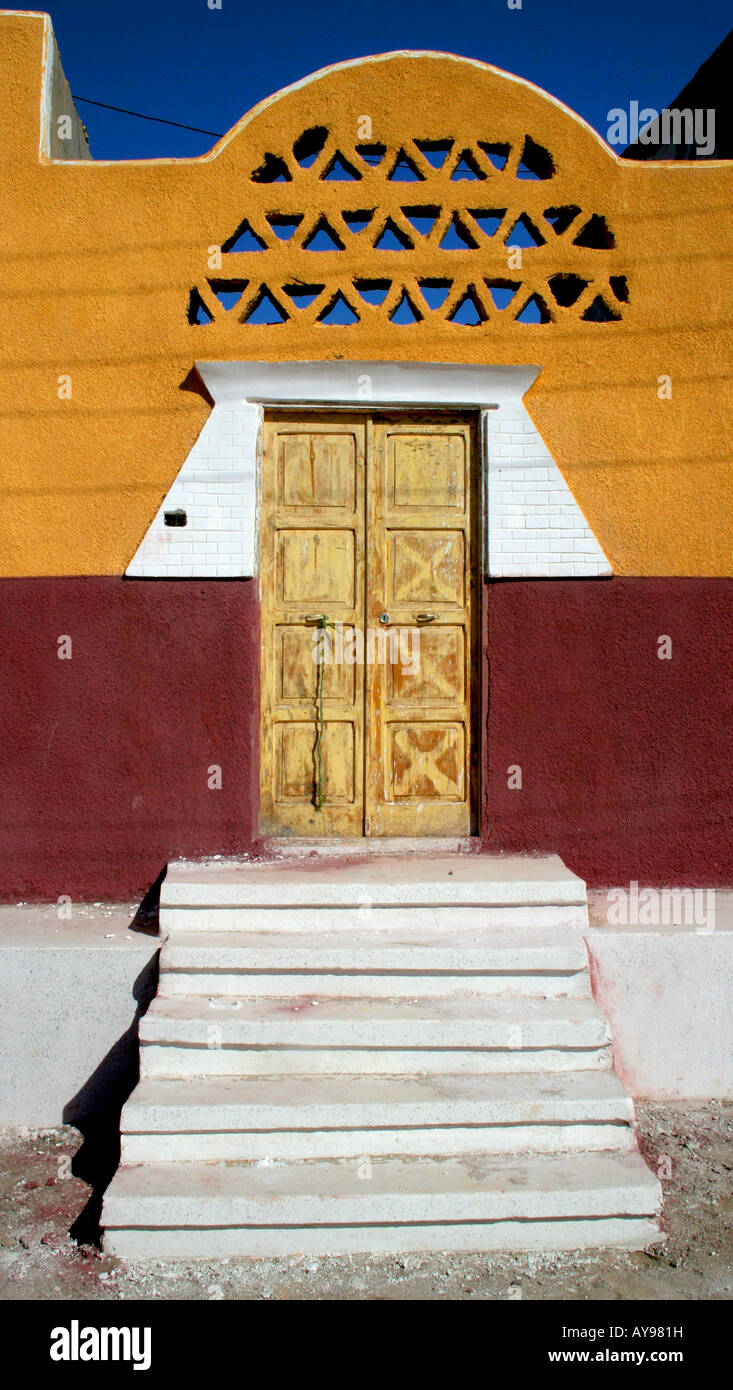 Brightly colour entrance into a traditional Nubian house on an island ...