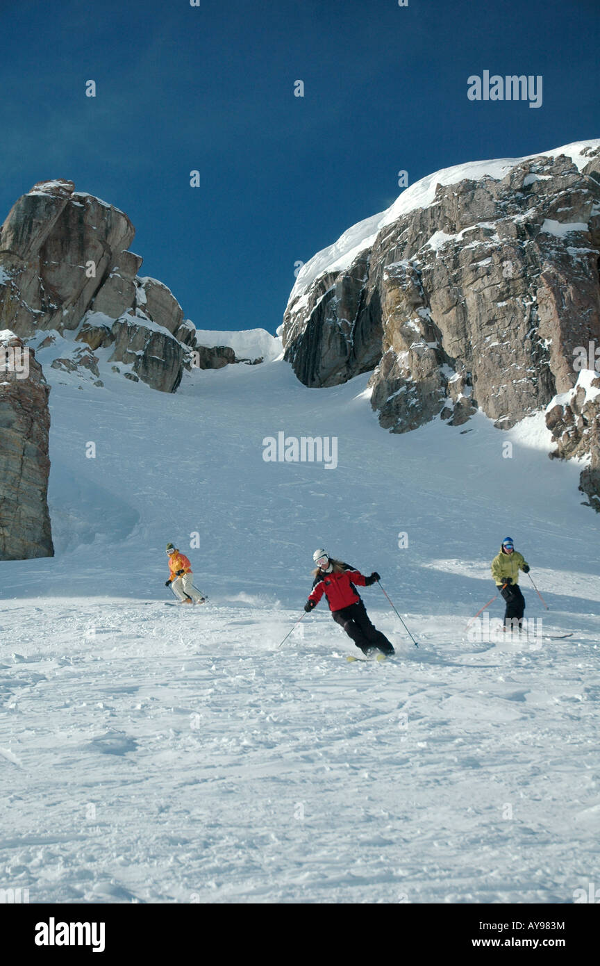 SKIING OFF PISTE Stock Photo - Alamy