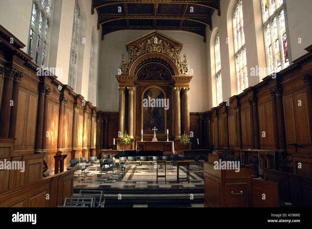 Interior of Trinity College chapel, Cambridge UK Stock Photo - Alamy