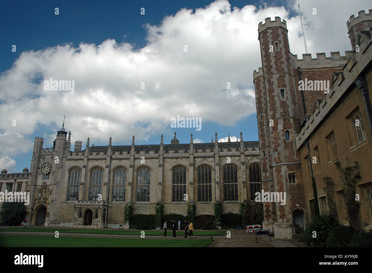Great Gate (right), King Edward's Tower (left) and chapel (centre) of ...