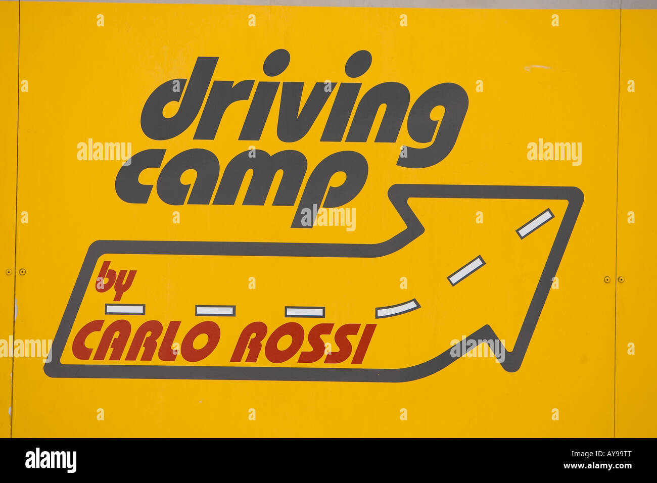 DRIVING CAMP SIGN Stock Photo - Alamy