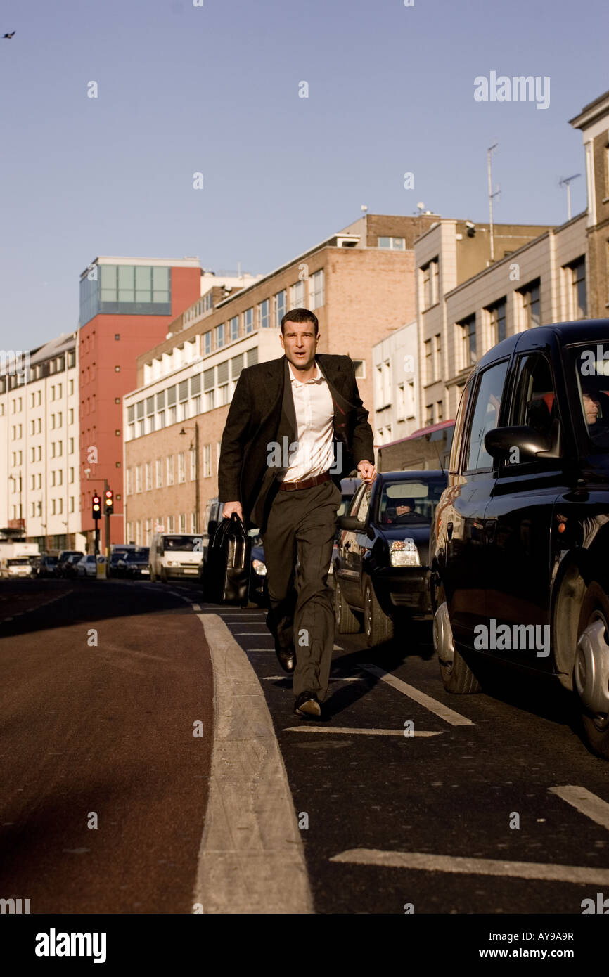 CITY TRADER / BUSINESSMAN RUNNING Stock Photo - Alamy