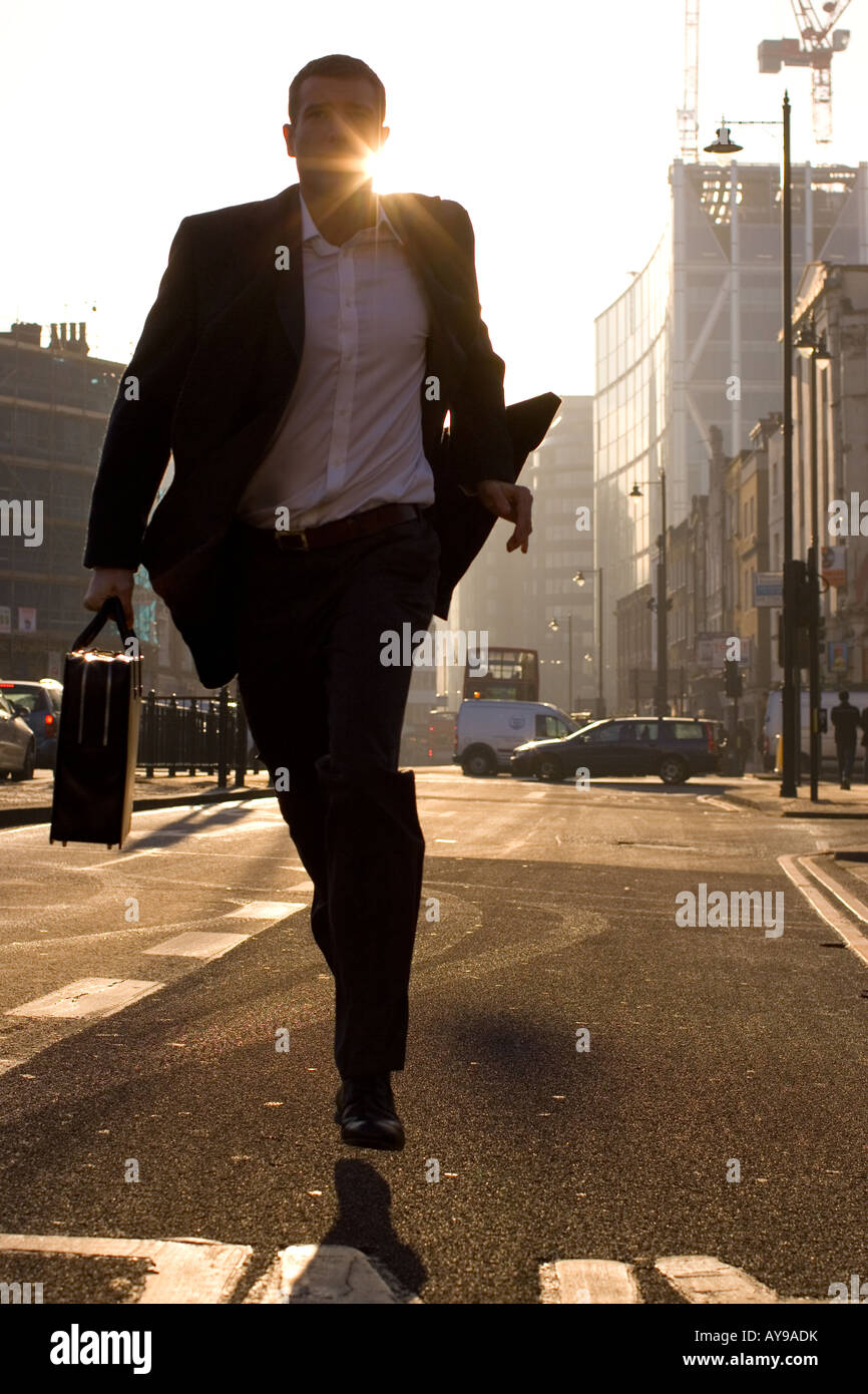 CITY TRADER / BUSINESSMAN RUNNING Stock Photo - Alamy