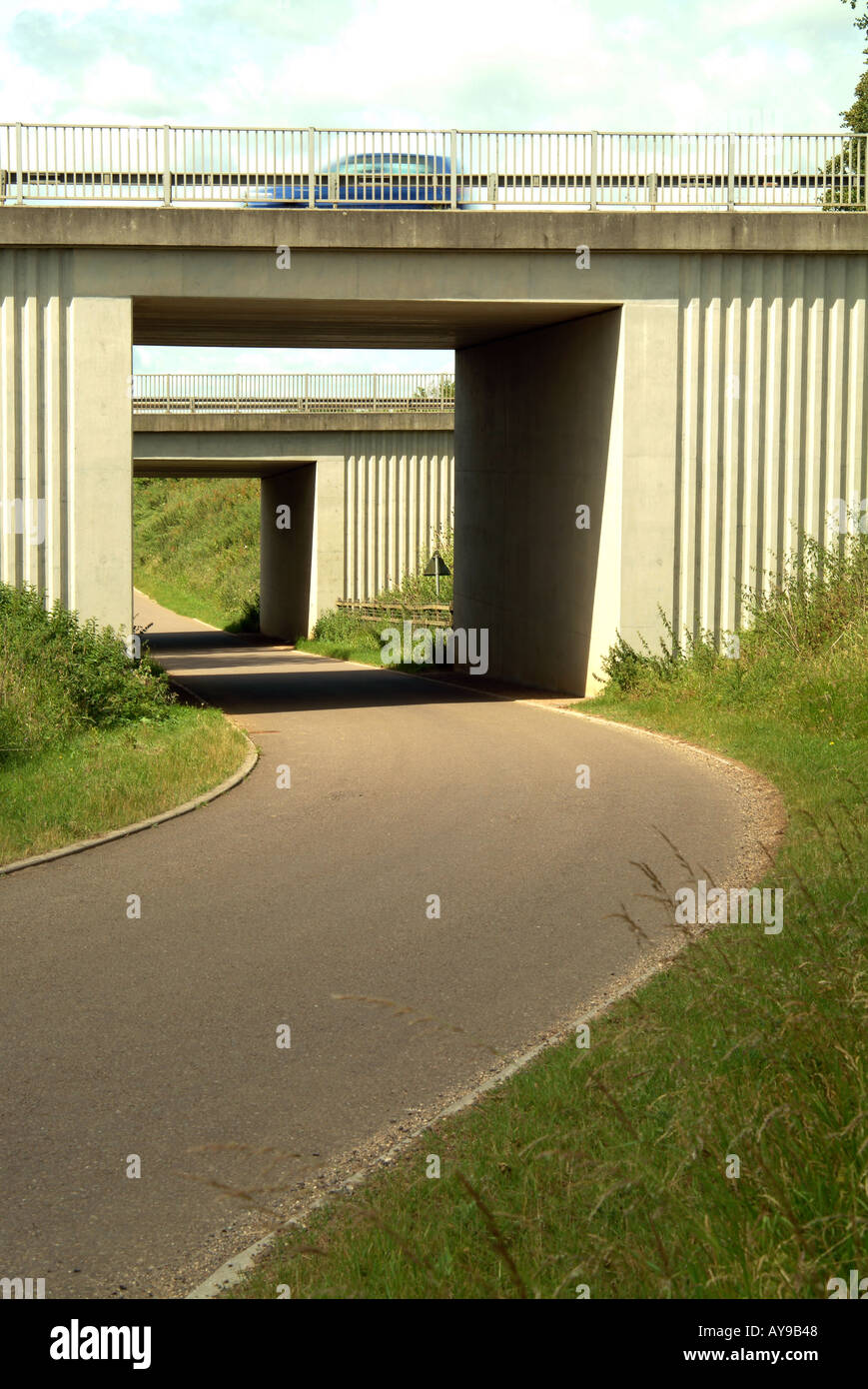 concrete bridge Nr Cirencester Gloucestershire England UK Europe Stock ...
