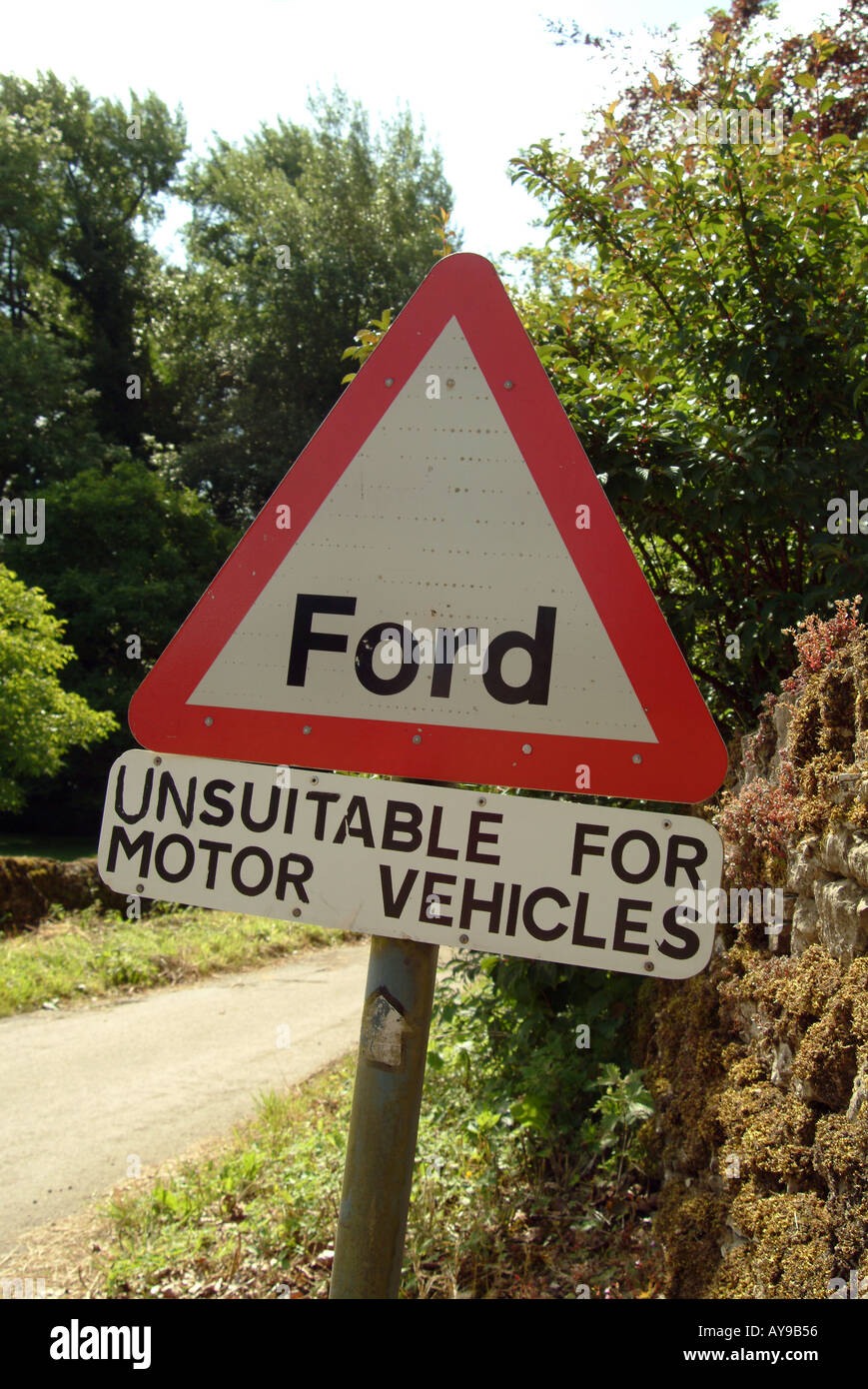 Ford sign Cotswolds Gloucestershire England UK Europe Stock Photo - Alamy