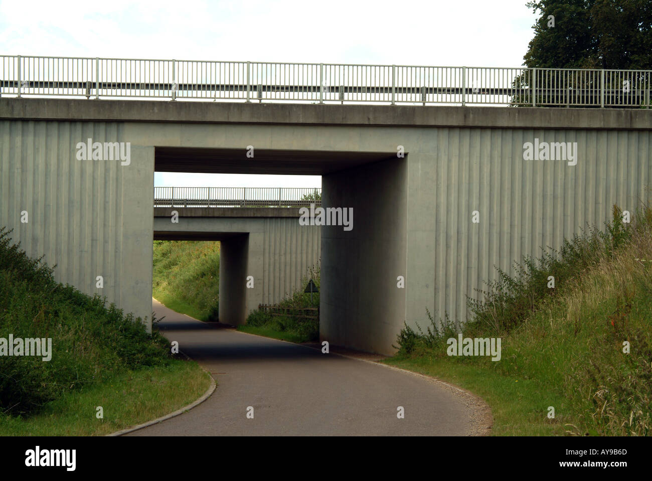 concrete bridge Nr Cirencester Gloucestershire England UK Europe Stock ...