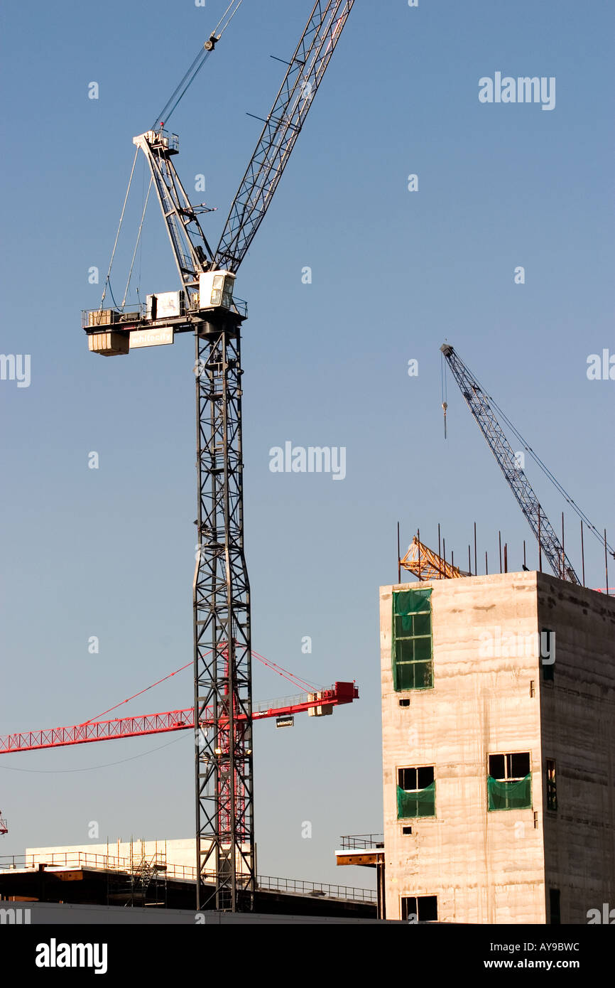 cranes building site Stock Photo - Alamy