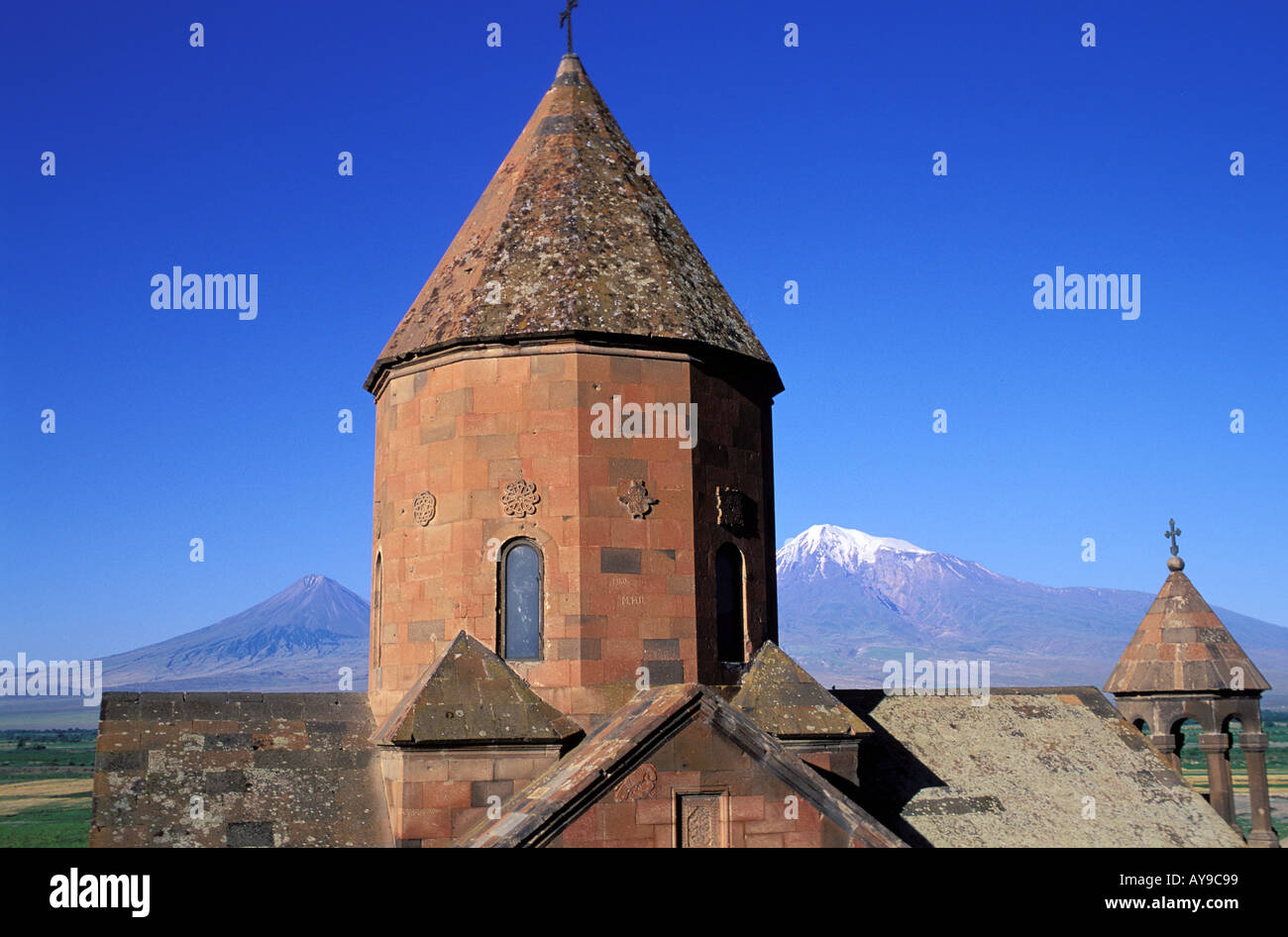 Mount Ararat Khorvirap monastery Armenia Asia Stock Photo - Alamy