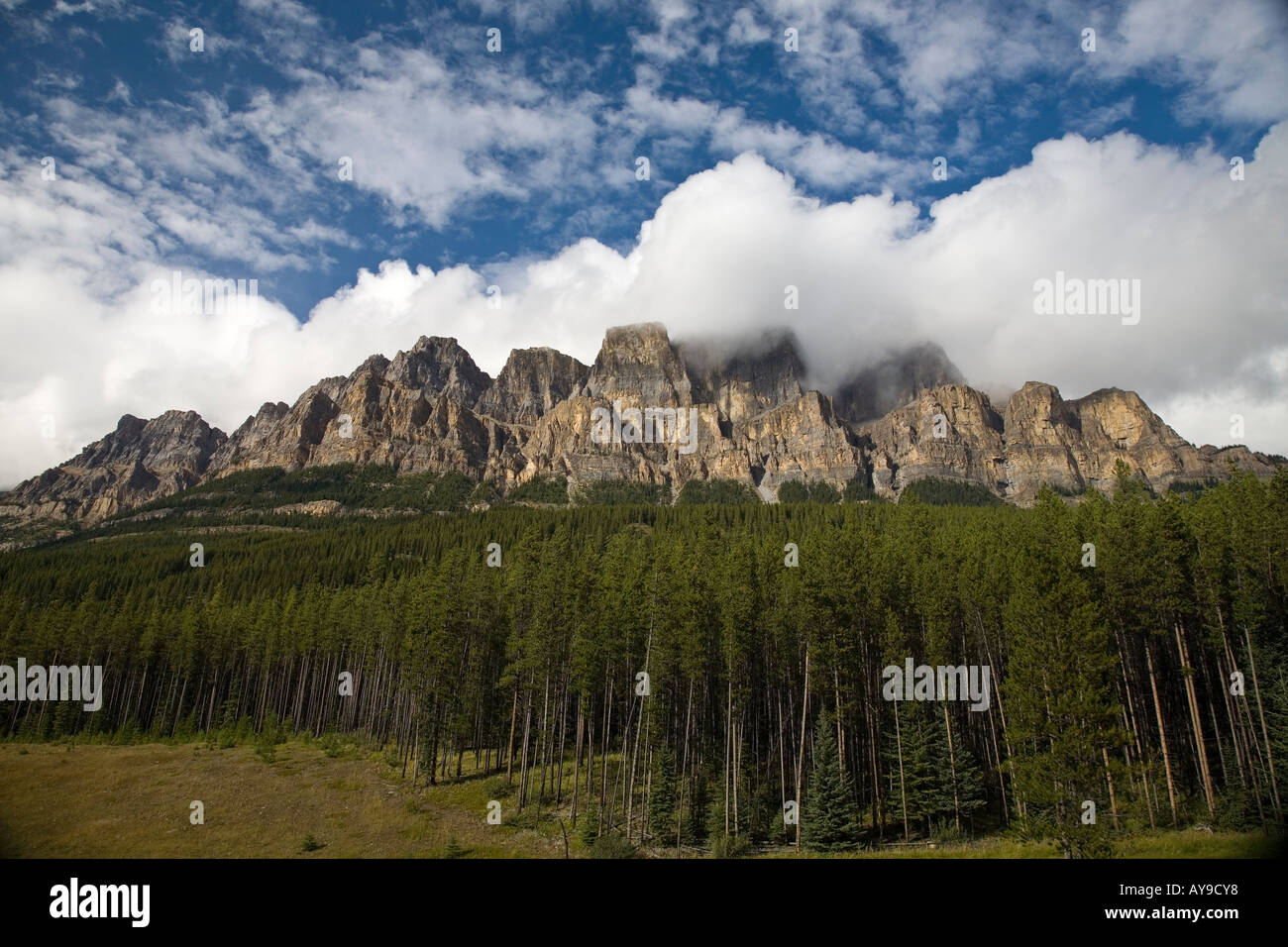 Jagged Mountain landscape in Banff National Park Canada Stock Photo - Alamy