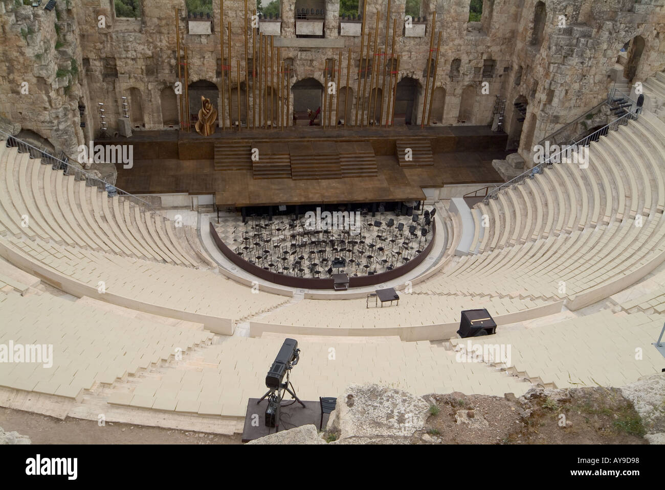 Greece Athens Herod Atticus Odeum Theatre Stock Photo - Alamy