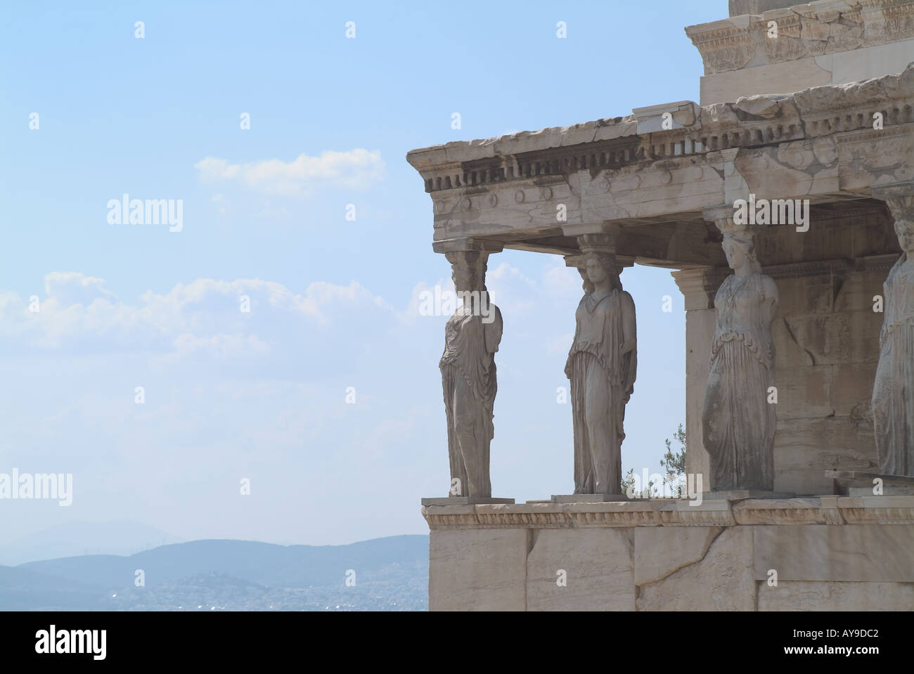 Greece Athens Acropolis Parthenon Erechtheion Caryatids Stock Photo - Alamy