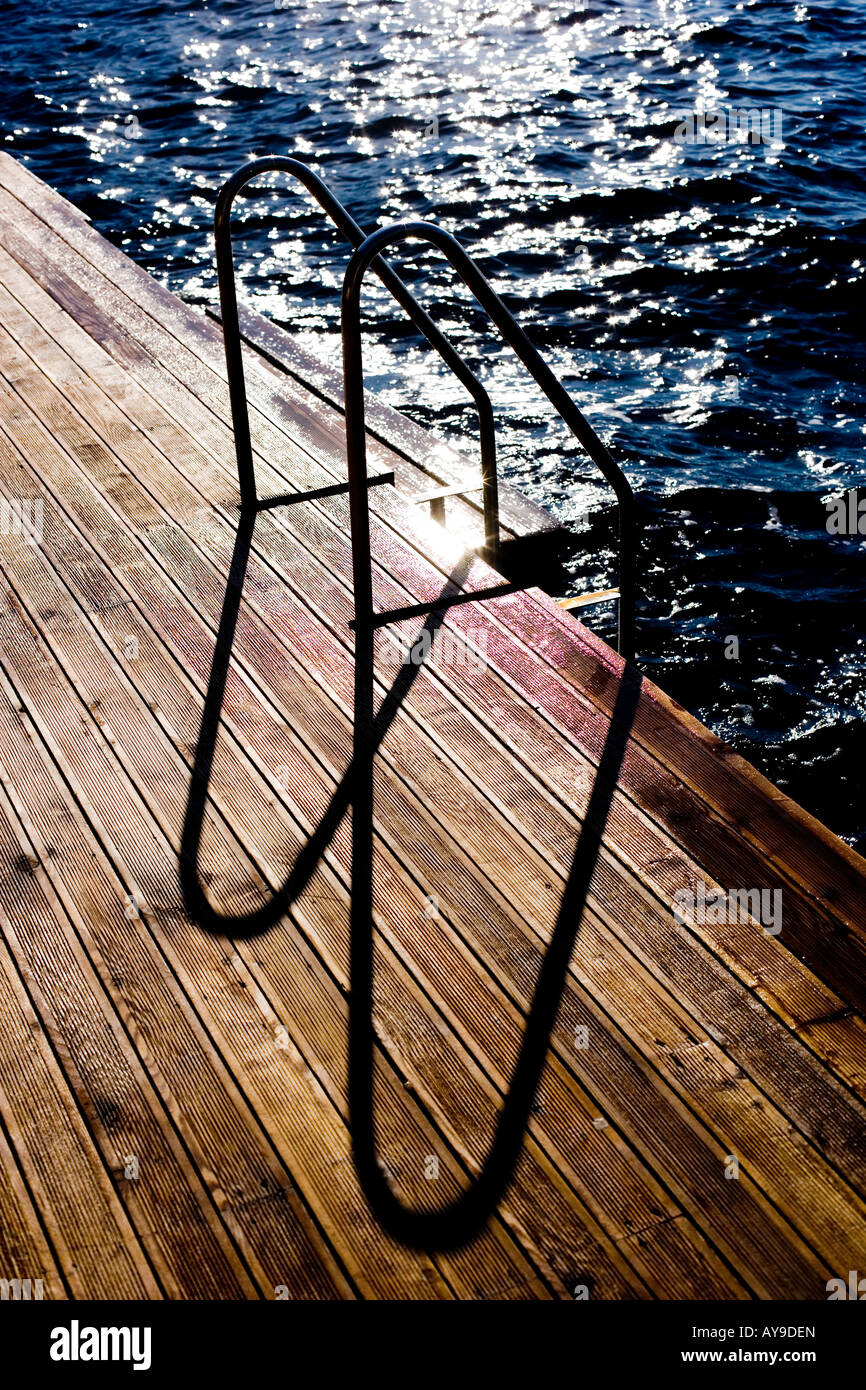 Poolside access ladder, Turkey Stock Photo - Alamy
