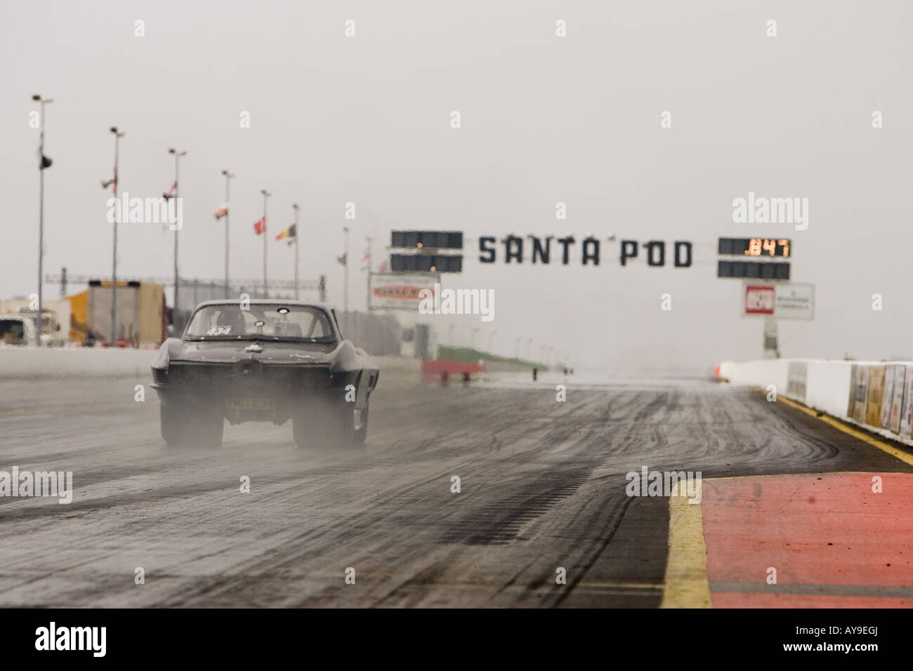 Dragster racing on Santa Pod race track, UK Stock Photo - Alamy