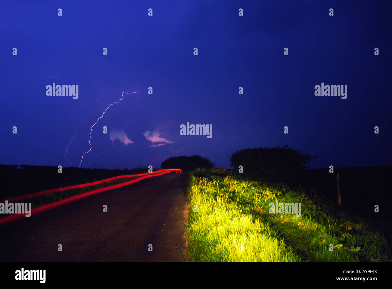 Driving lightning storm hi-res stock photography and images - Alamy