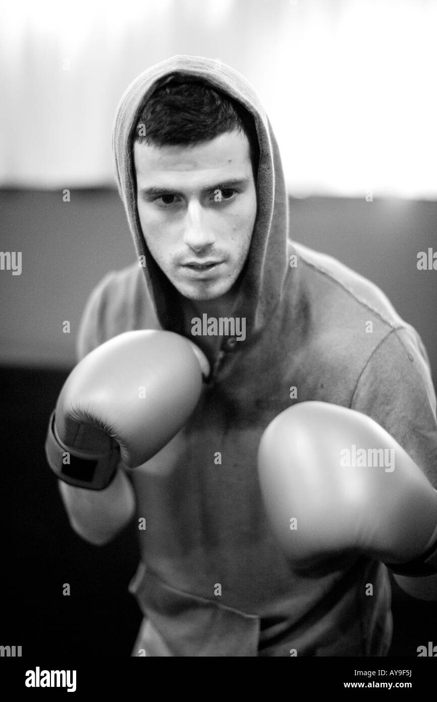 Action punch boxing Black and White Stock Photos & Images - Alamy