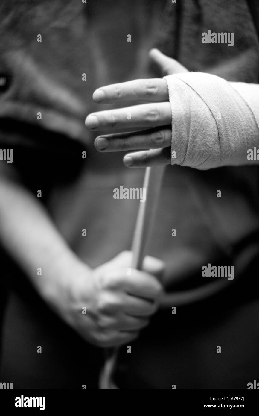 Taping hands hi-res stock photography and images - Alamy