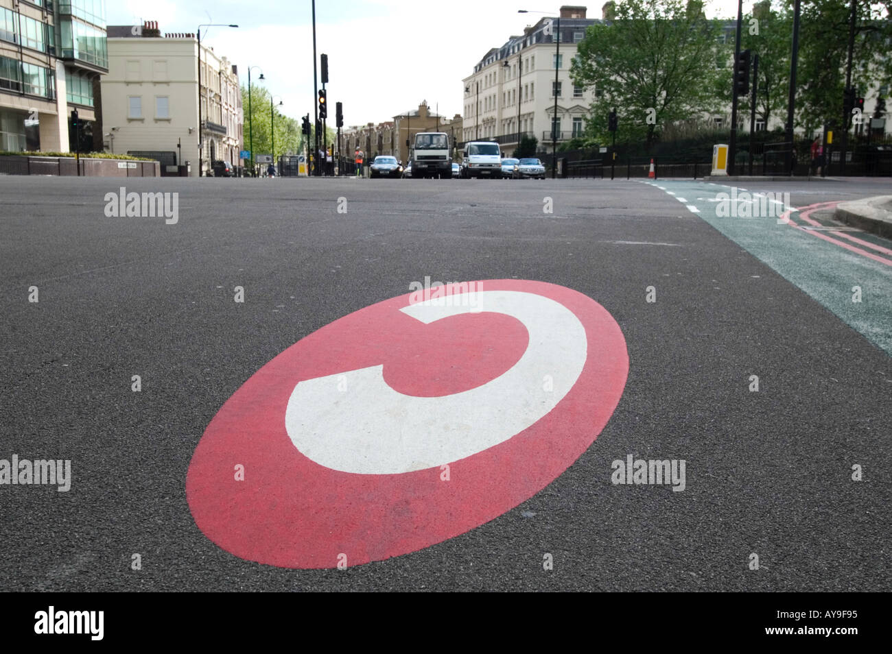 Congestion Charge zone London UK Stock Photo - Alamy