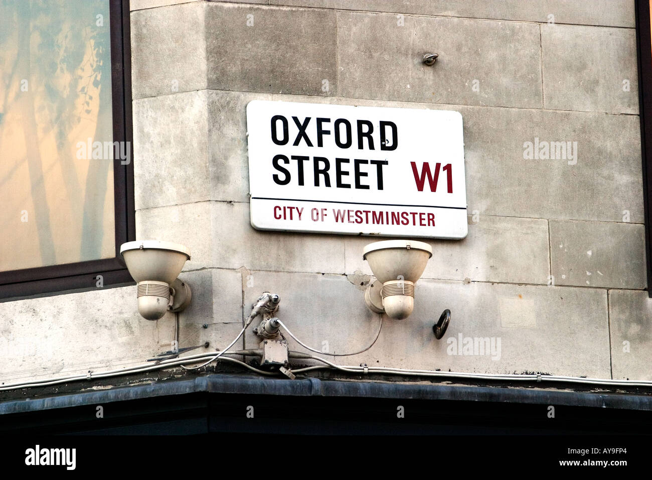 oxford street sign street London england Stock Photo - Alamy
