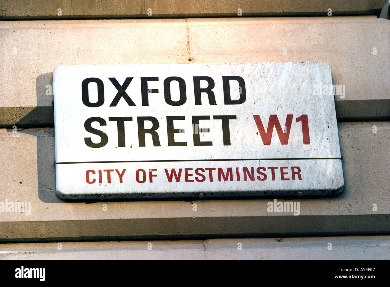 oxford street sign london england Stock Photo - Alamy