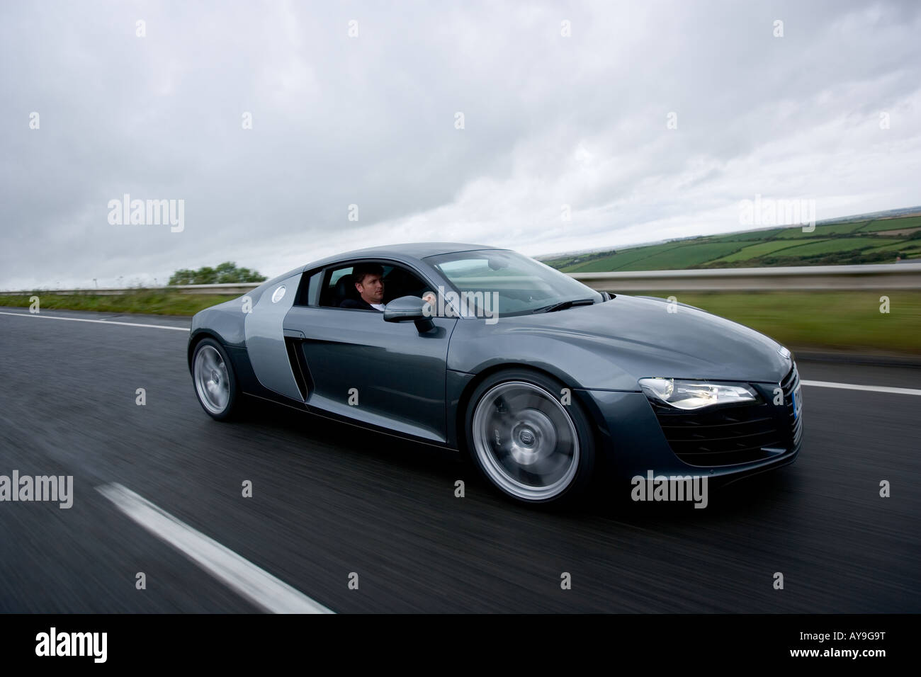 AUDI R8 SILVER 2008 Stock Photo - Alamy