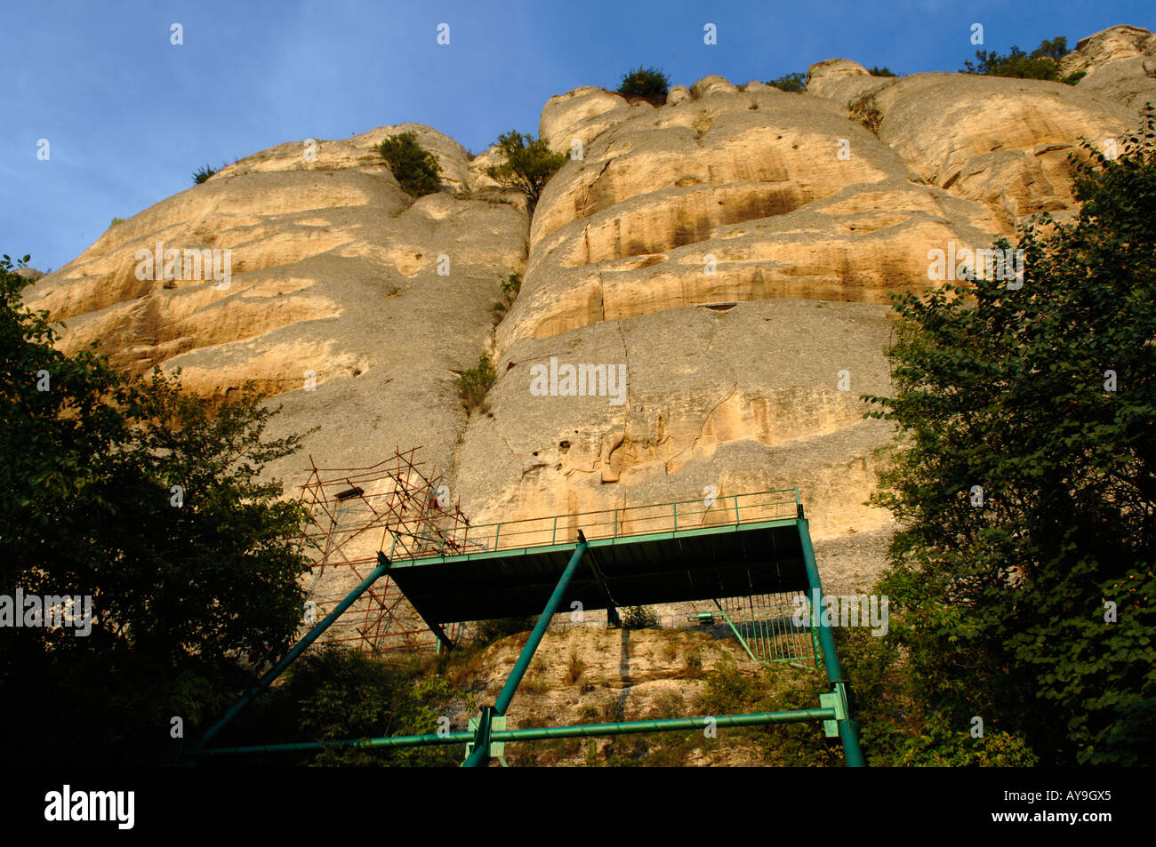 Madara, rock walls, horseman of Madara Stock Photo - Alamy