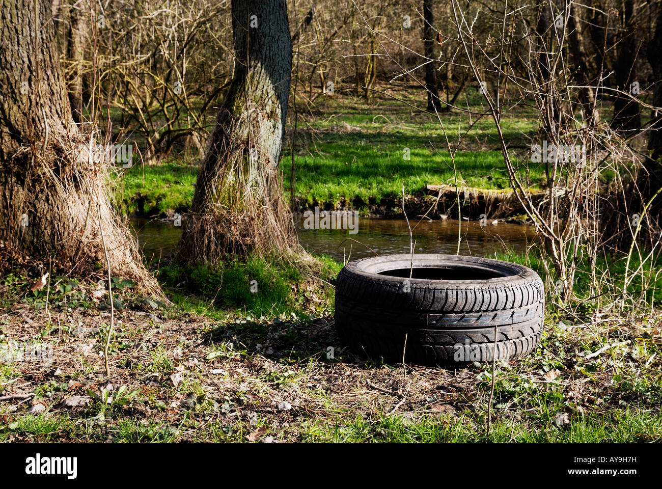 Waste in nature Stock Photo - Alamy