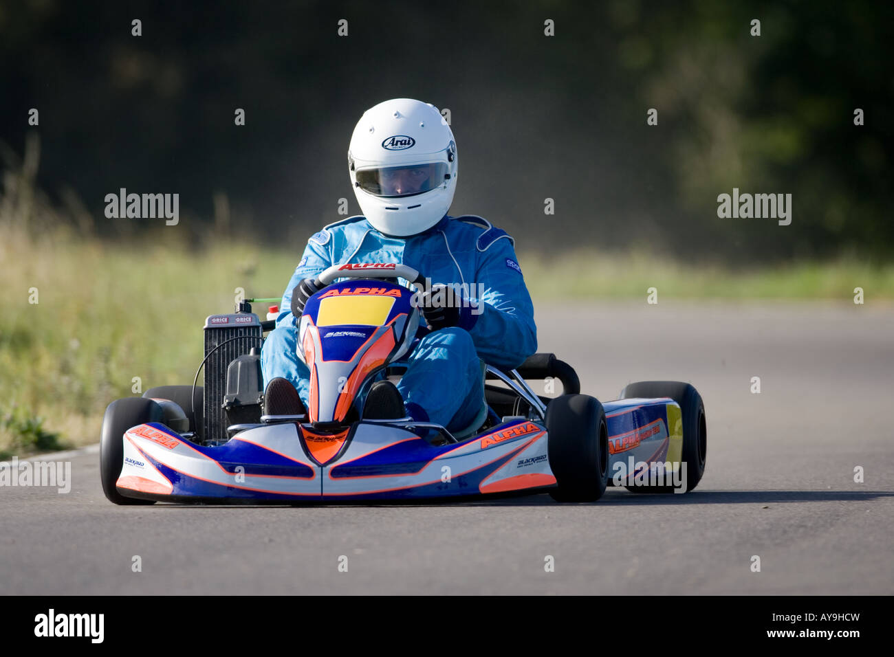Man racing go cart hi-res stock photography and images - Alamy