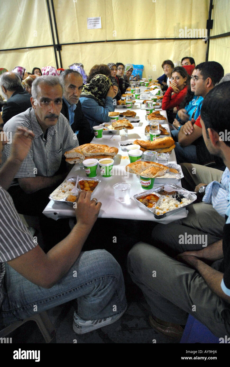 MOMENT OF BREAK THE FASTING DURING RAMADAN Stock Photo - Alamy