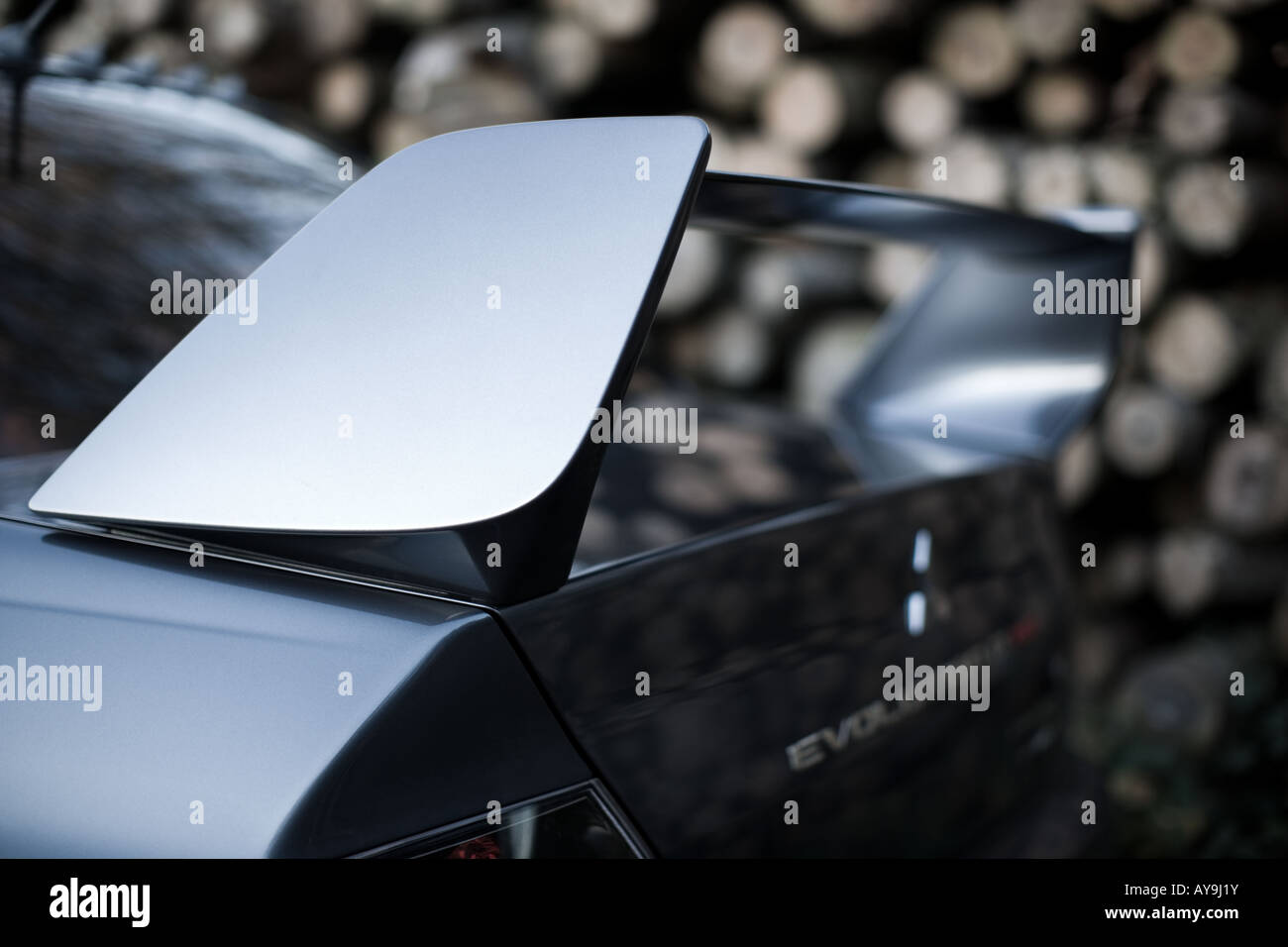 MITSUBUSHI EVOLUTION IX MR DARK SILVER 2008 Stock Photo - Alamy