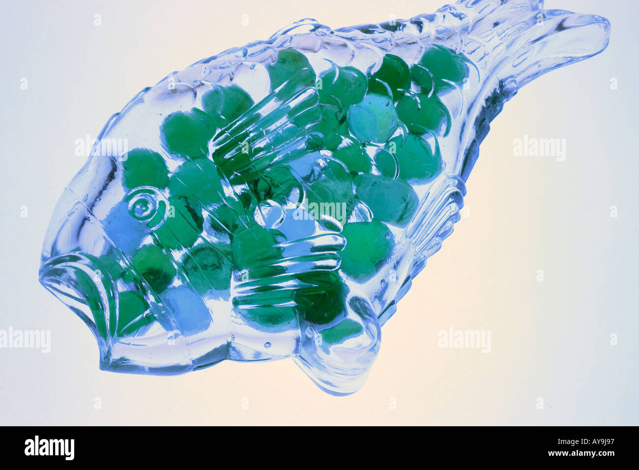 Glass Fish with Marbles Stock Photo - Alamy