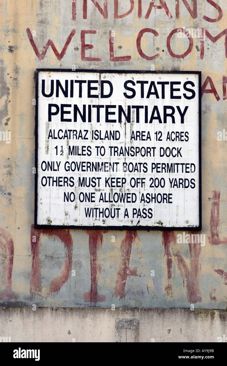 Welcome to indian land alcatraz hi-res stock photography and images - Alamy