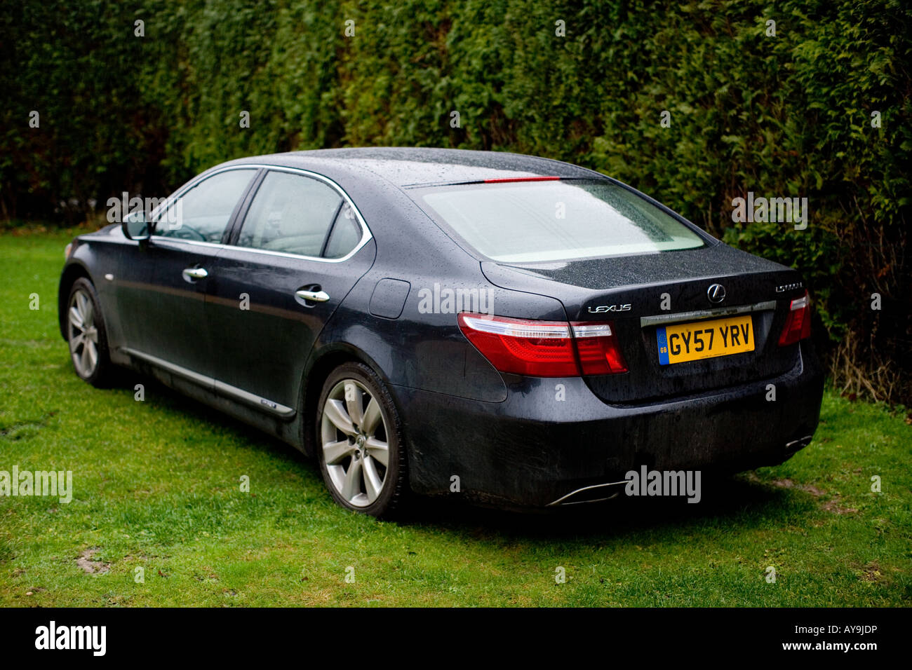 Lexus ls 600h l hibrid drive electric car silver hi-res stock ...
