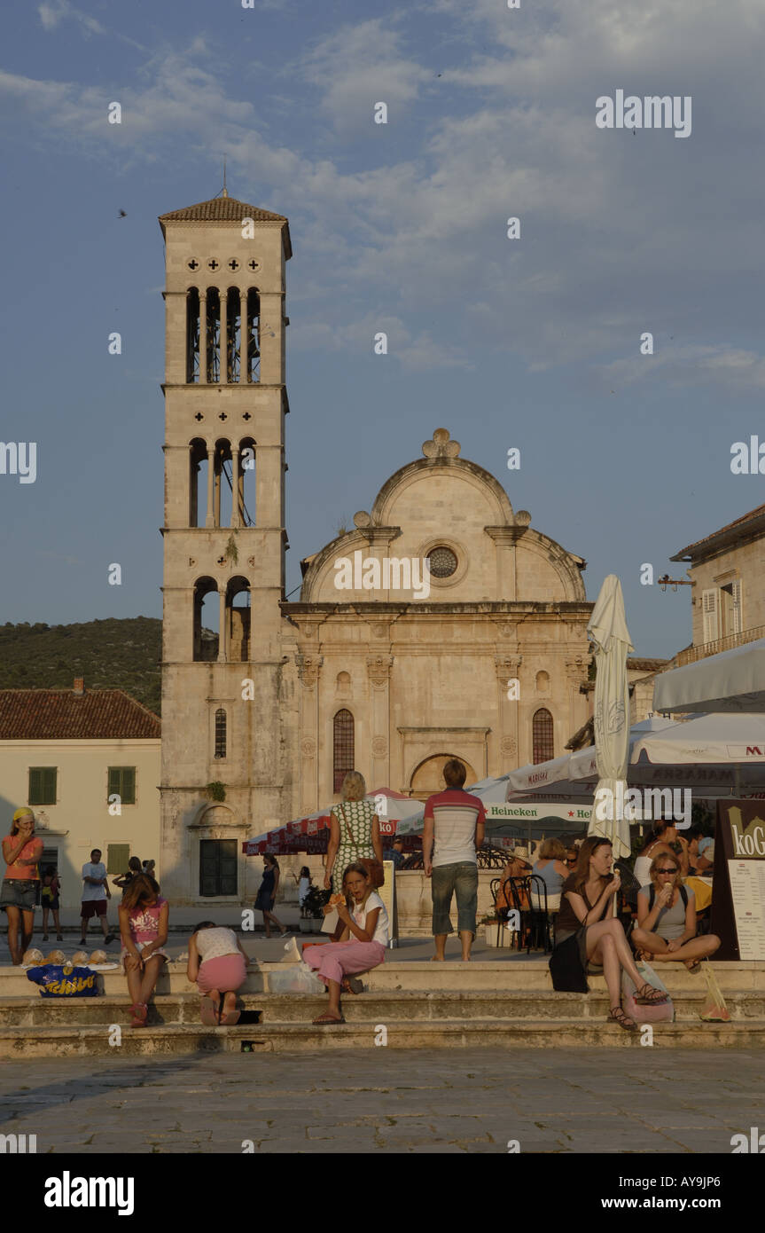 animated square with church Stock Photo - Alamy