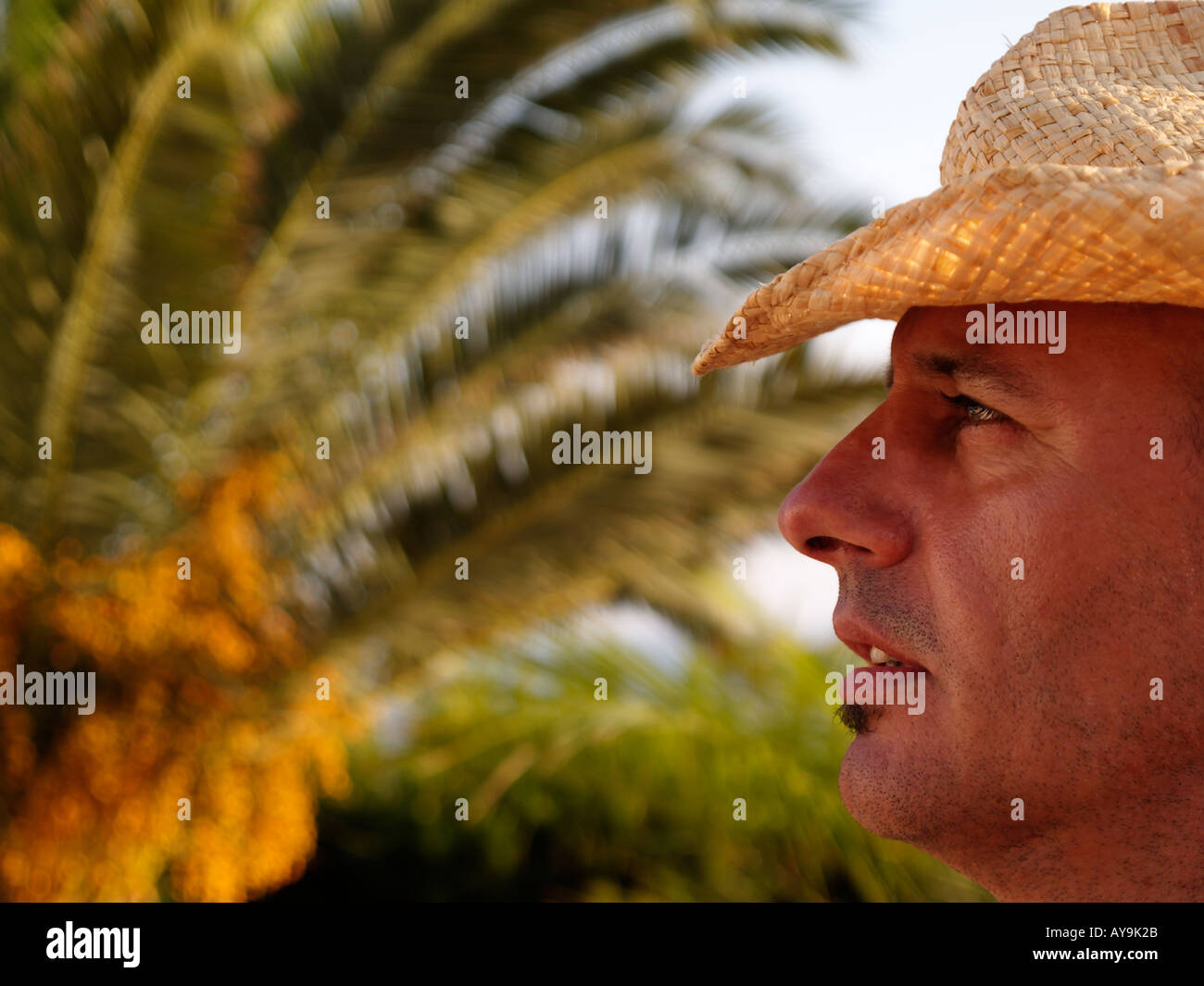 Trendy handsome good looking Male man of 35 years age, side view with ...