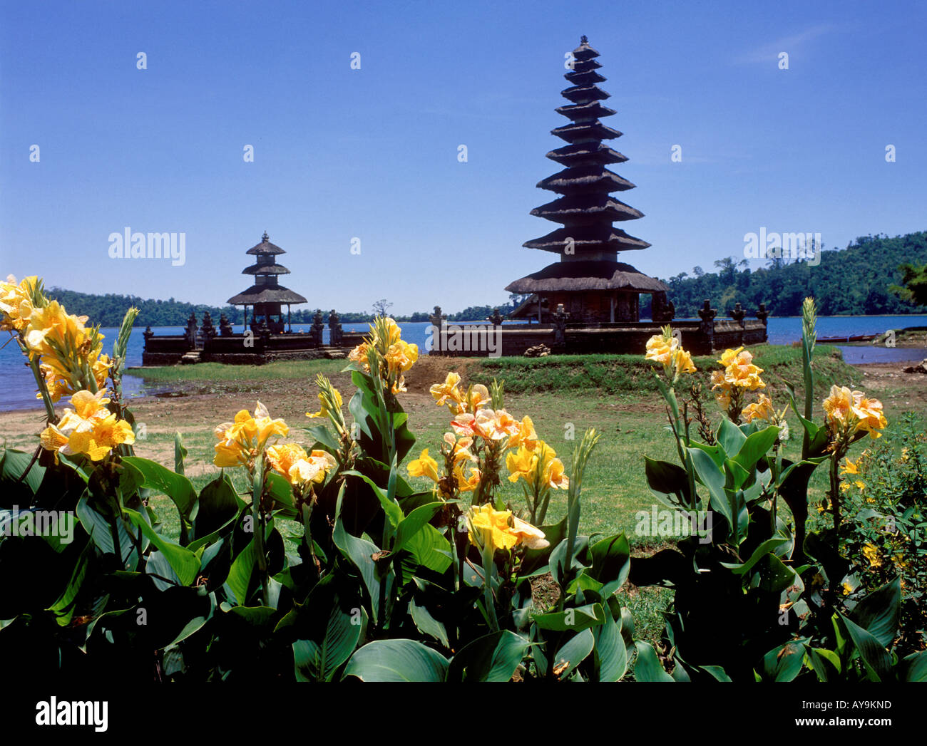 Bali - Ulu Danu Temple on Lake Bratan Stock Photo - Alamy