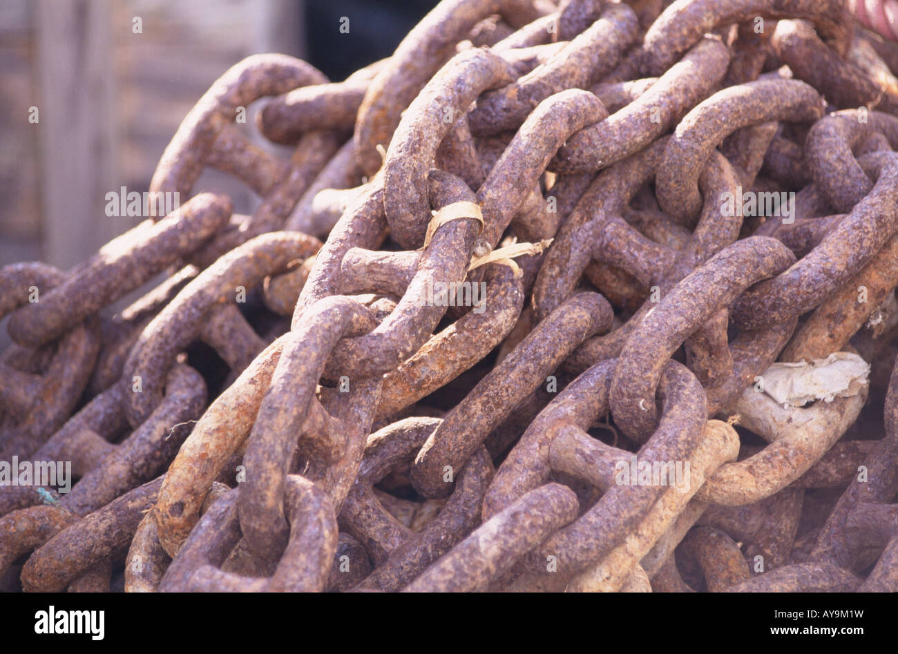 Rusting Iron Chain Stock Photo - Alamy